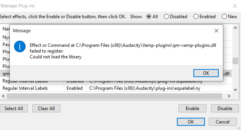 Could Not Load The Library Audacity | INS.