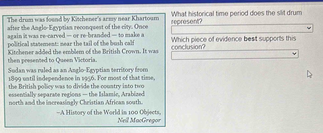 What Historical Time Period Does The Slit Drum Represent | INS.